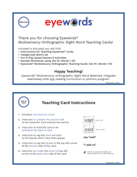 Eyewords with Sound Mapping Bundle: Sets 1-4 (Digital) | Eyewords