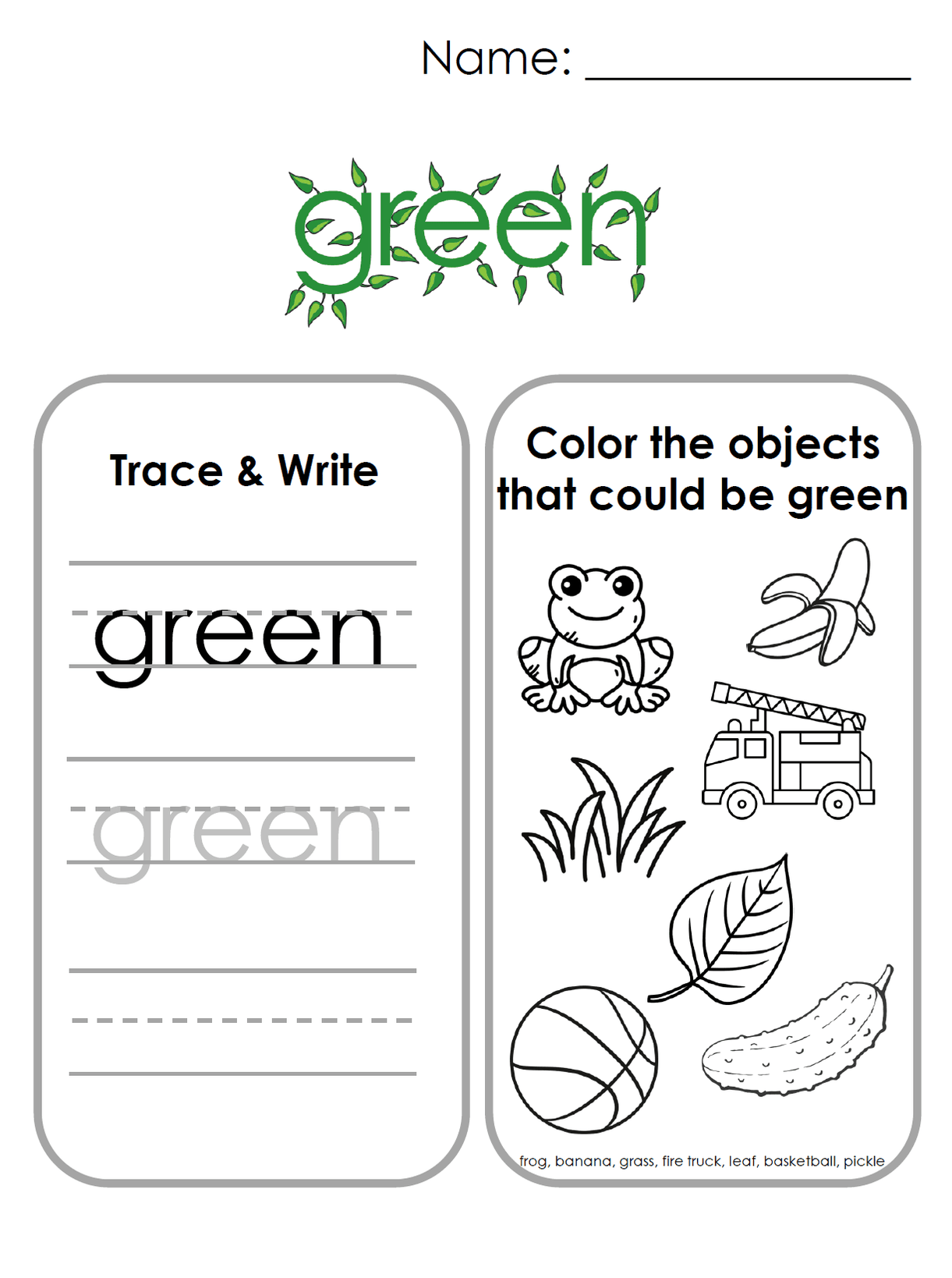 Eyewords Printable Activities, Colors, Shapes and Numbers (Digital ...